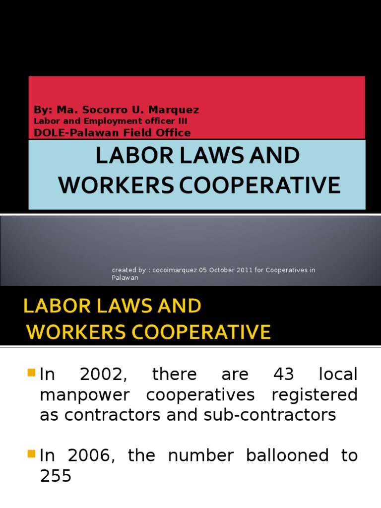 Labor Laws and Cooperative | PDF | Employment | Labour Law