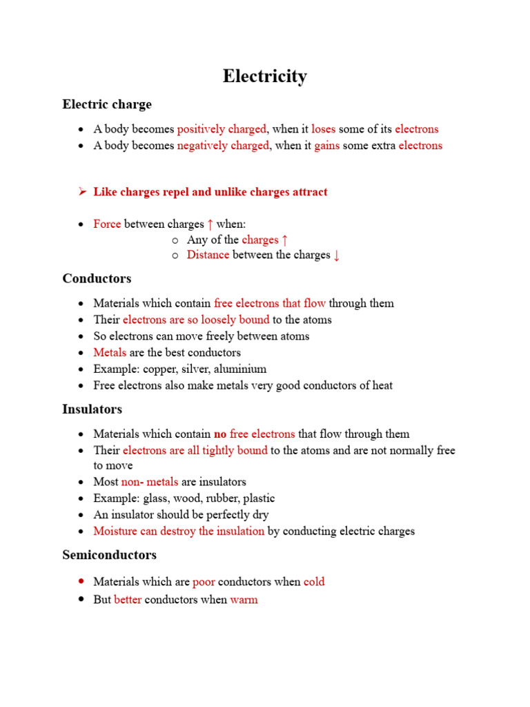 Understanding Electricity and Charge Types | PDF | Electrical ...