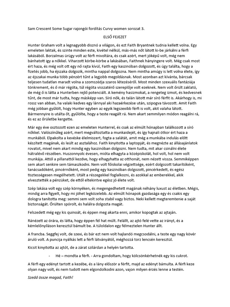 Sam Crescent Some Sugar Rajongói Fordítás | PDF
