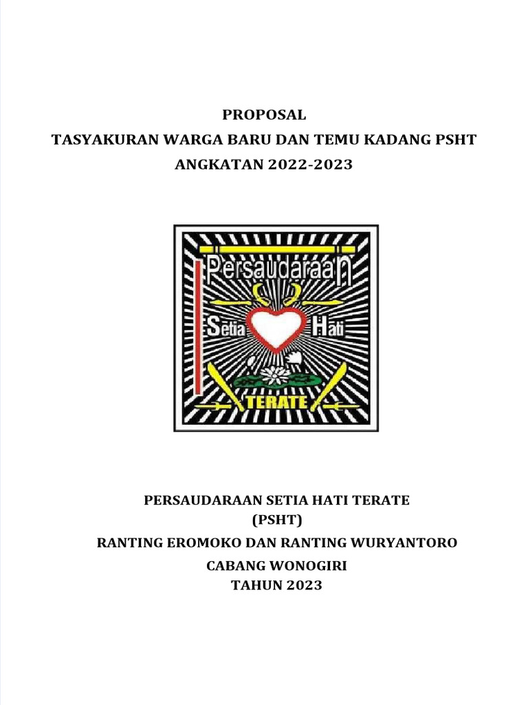 Tasyakuran PSHT Wonogiri 2023 | PDF