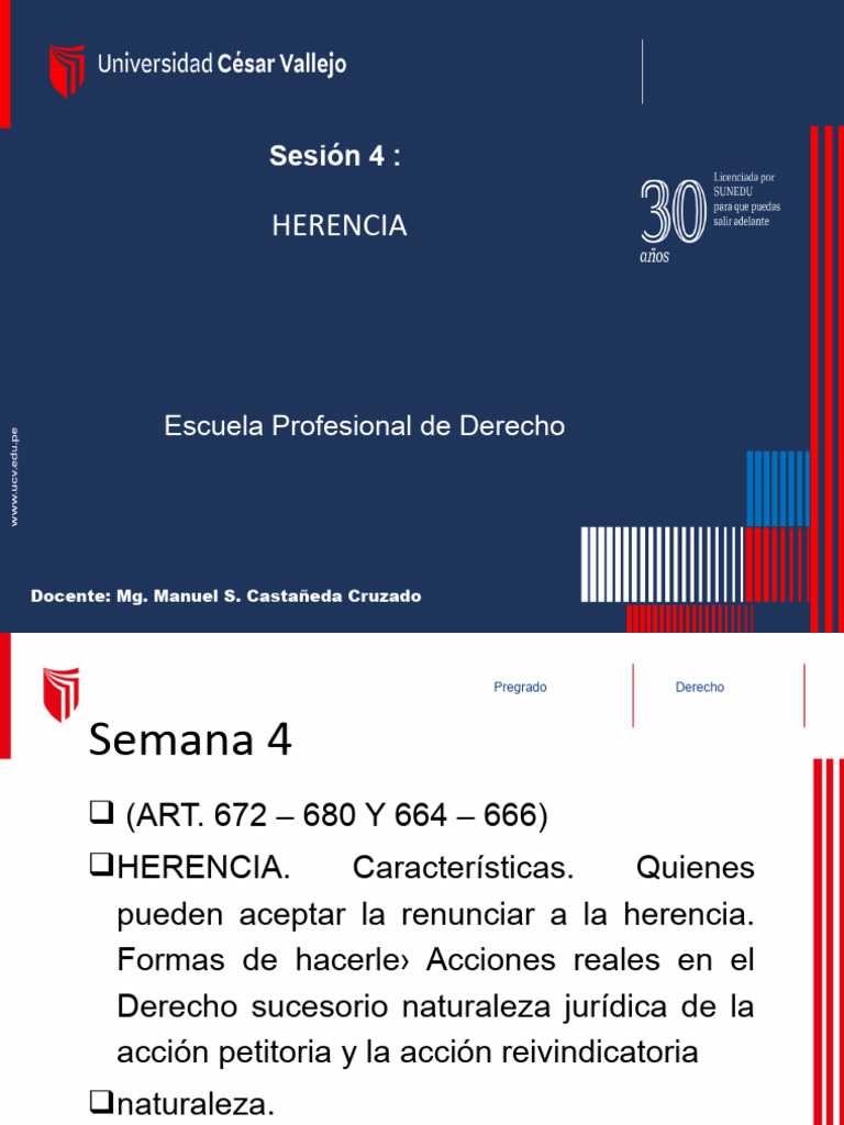 Semana 4 Sucesiones | PDF | Herencia | Justicia