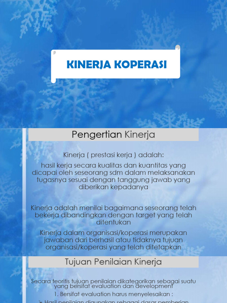 Pertemuan 12-Kinerja Koperasi | PDF
