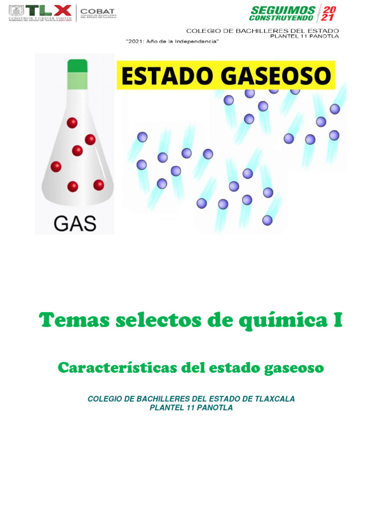 Caracteristicas Del Estado Gaseoso | PDF