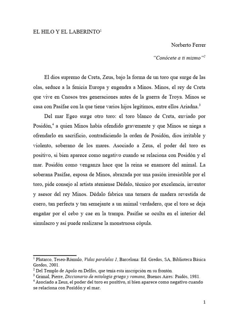 El Hilo y El Laberinto | PDF