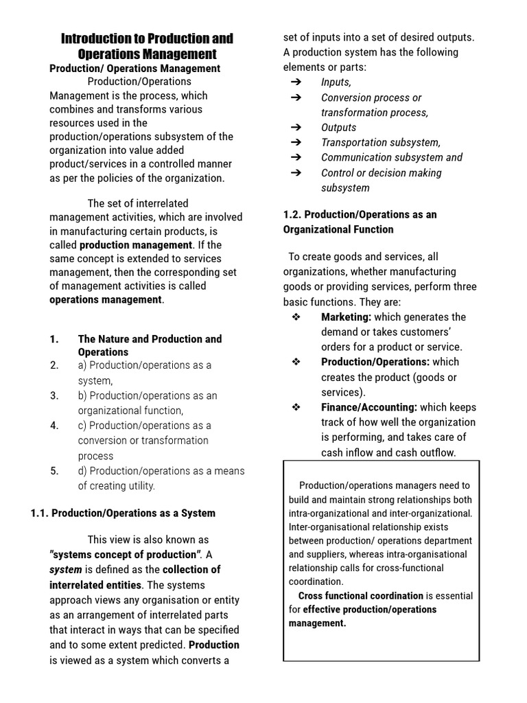 Opman Lesson 1 | PDF | Business