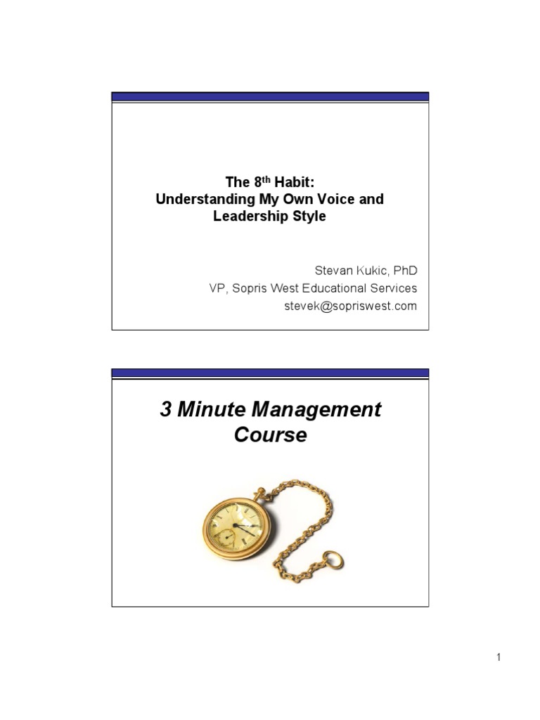 Leadership 8th Habit | PDF | Leadership | Educational Assessment