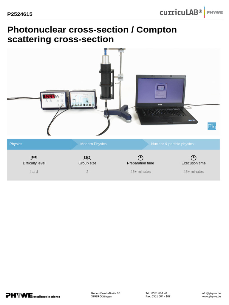 Photonuclear and Compton Cross-Sections | PDF | Science & Mathematics