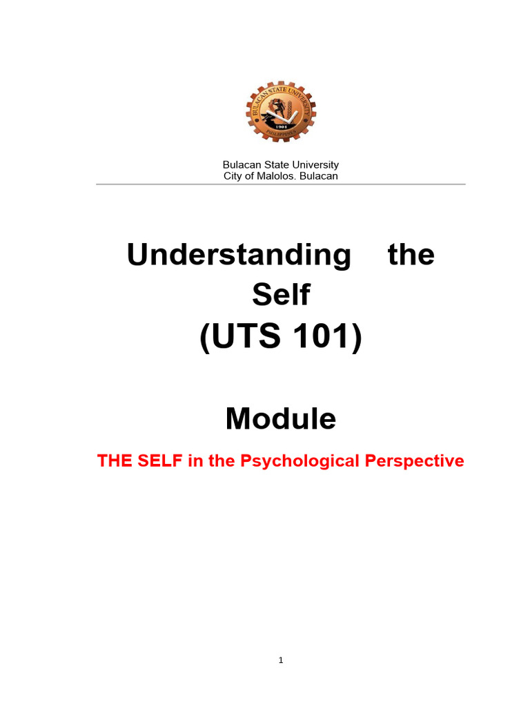Handouts On UTS, Psychological Perspective | Download Free PDF | Self Concept | Self