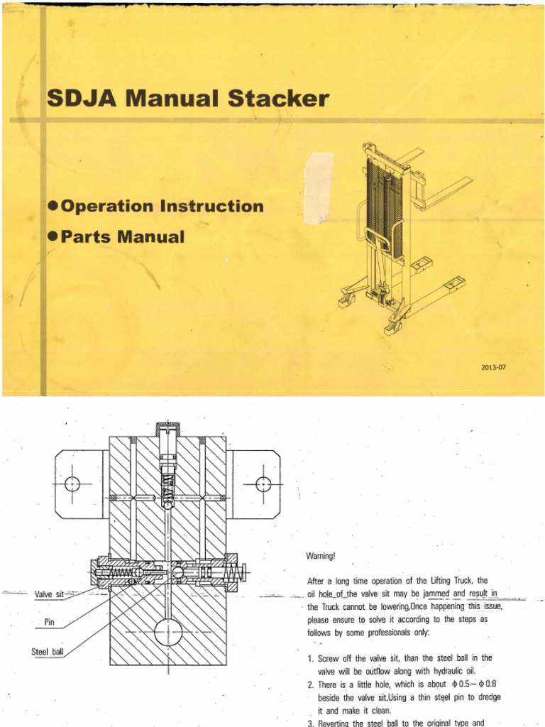 Sdja Manual Stacker | PDF | Valve | Civil Engineering