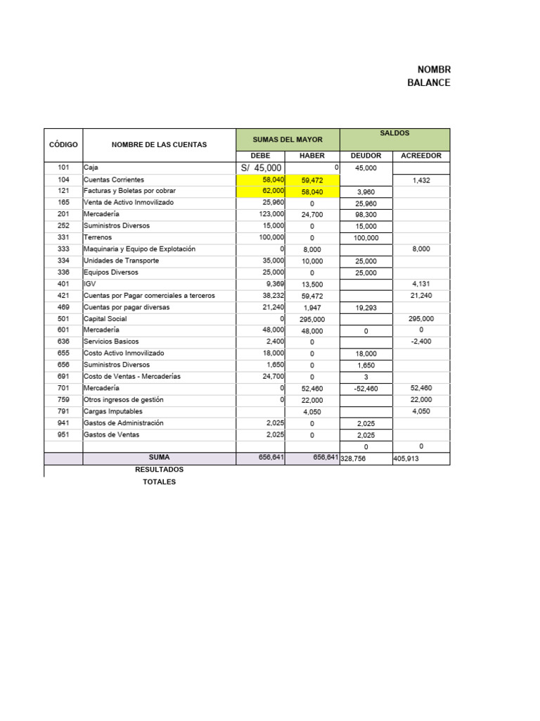 Semana 06 - Balance de Comprobación | PDF