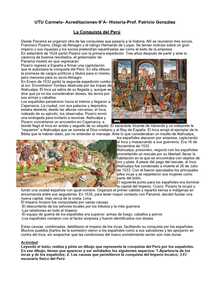 Conquista Del Perú | PDF | Francisco Pizarro | Imperio Inca