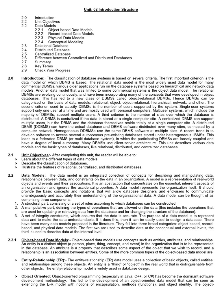 Unit-02 Different Types of Database | PDF