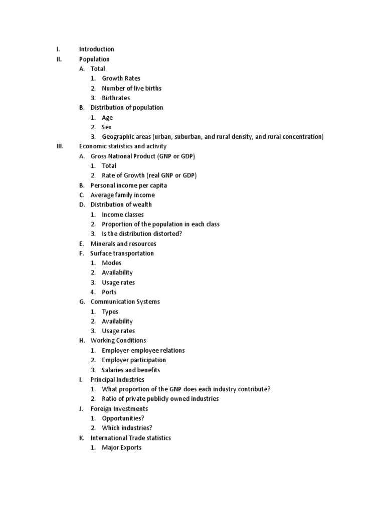 Economic Analysis Outline | Retail | Exports | Free 30-day Trial | Scribd