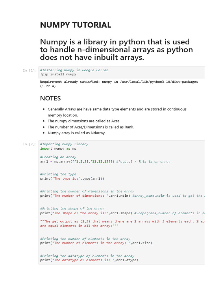 Numpy Tutorial by Expertized Guy | PDF | Data Type | Mathematics
