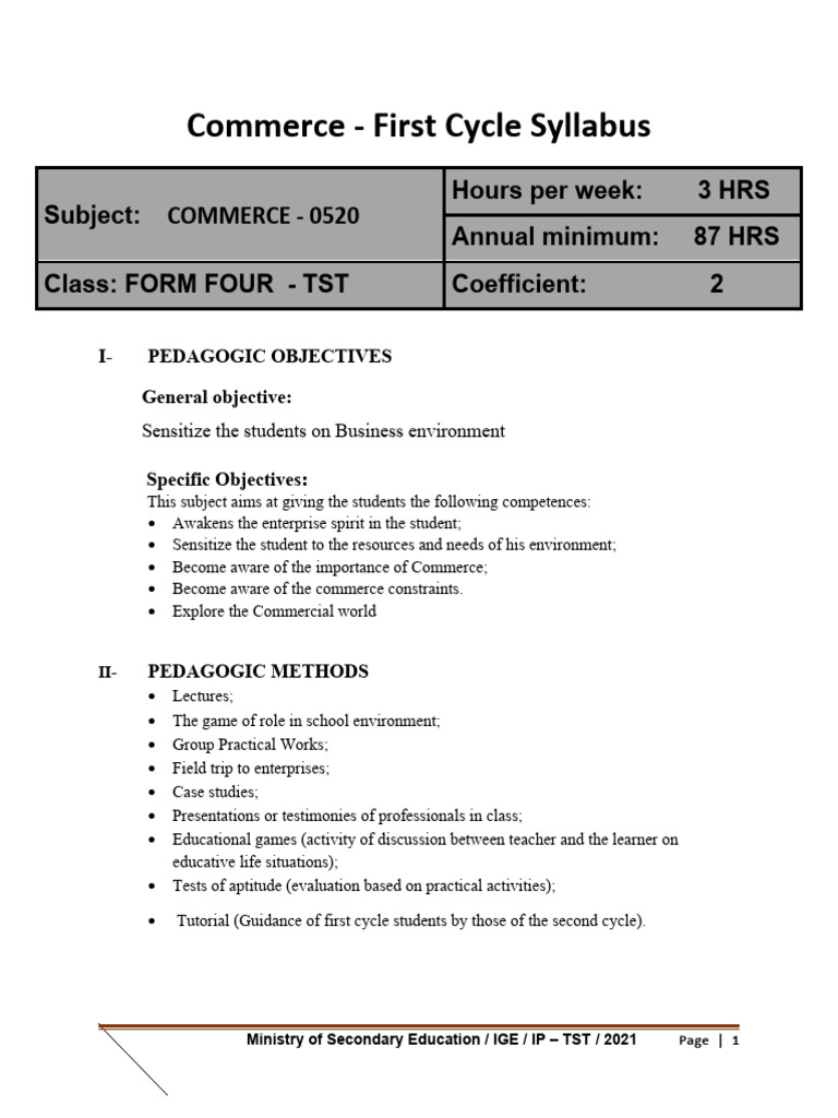 COMMERCE Form 4 | PDF