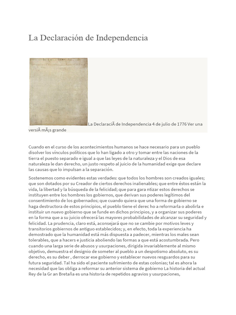 Declaracion De Independencia De España – OGEW