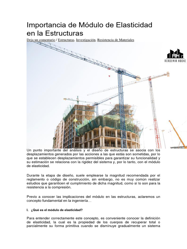 Importancia de Módulo de Elasticidad en La Estructuras | PDF