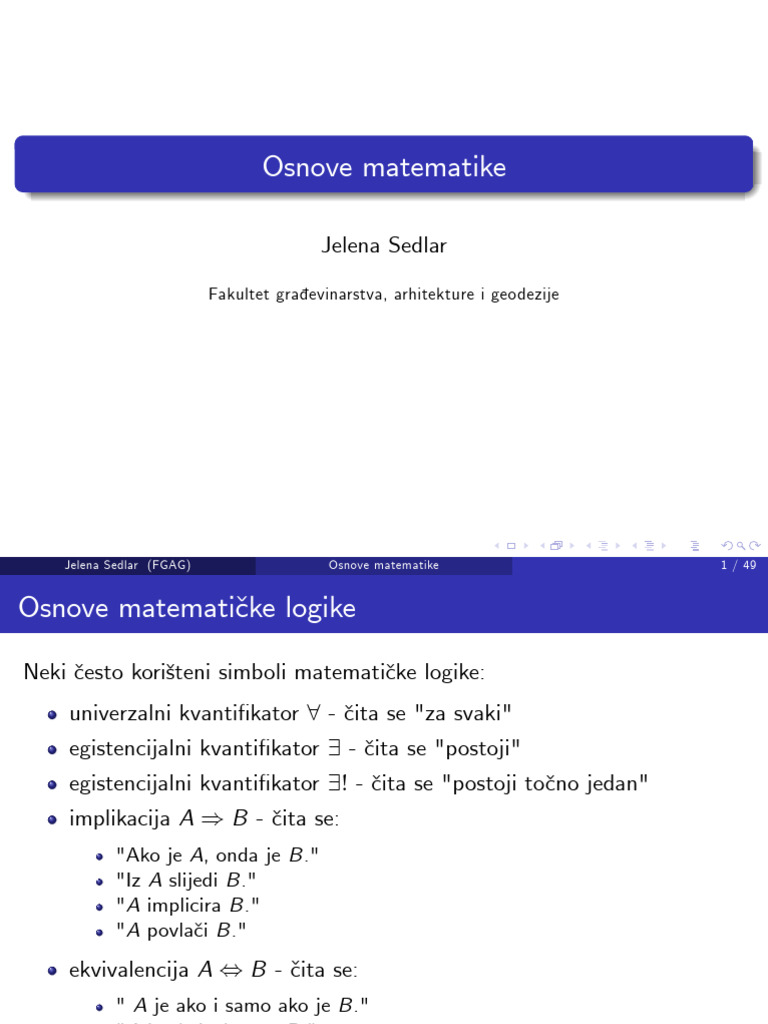 Mat1 Slajdovi Dio1 | PDF