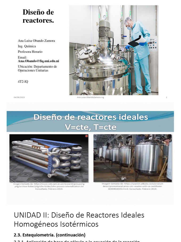 Diseño de Reactores Isotérmicos | PDF