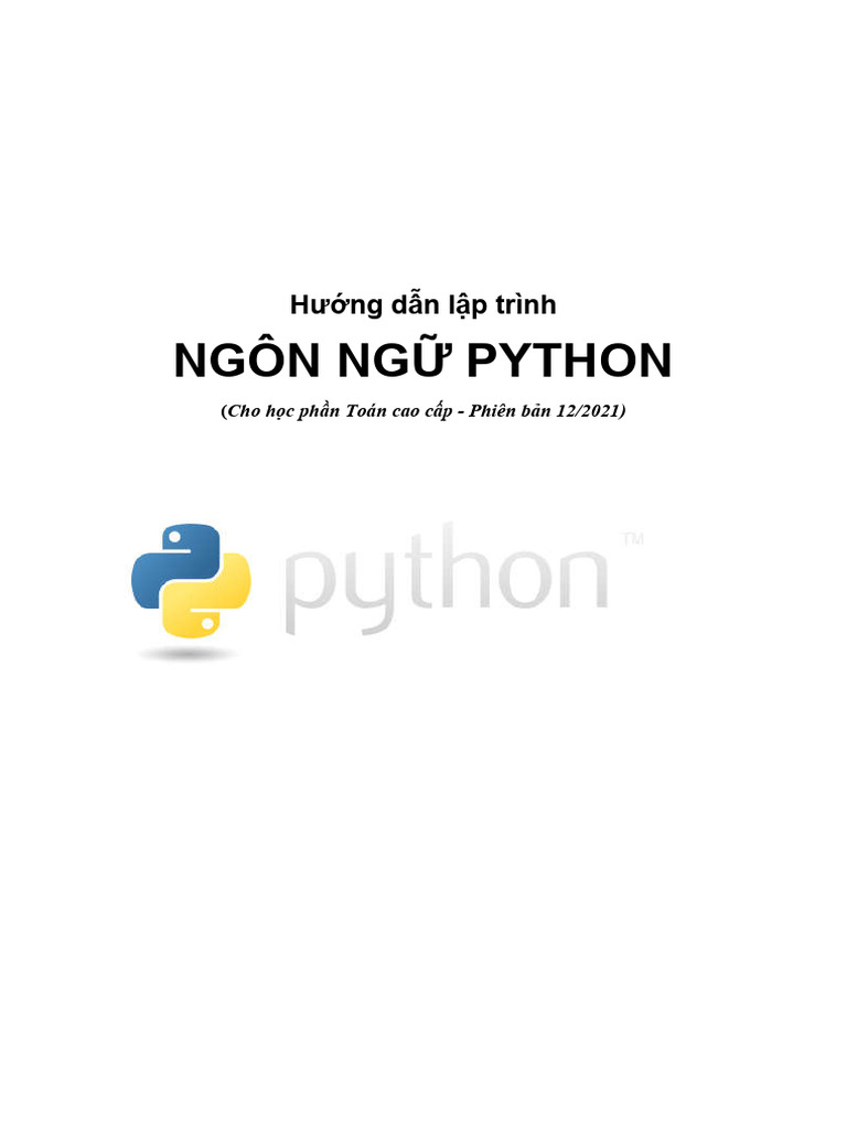 Huong Dan Lap Trinh Python - Toan Cao Cap - 3 | PDF