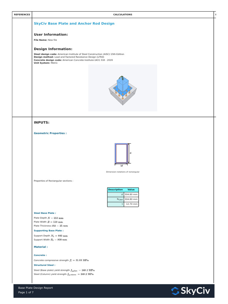 Foundation 1 Design Report | PDF | Strength Of Materials | Bending