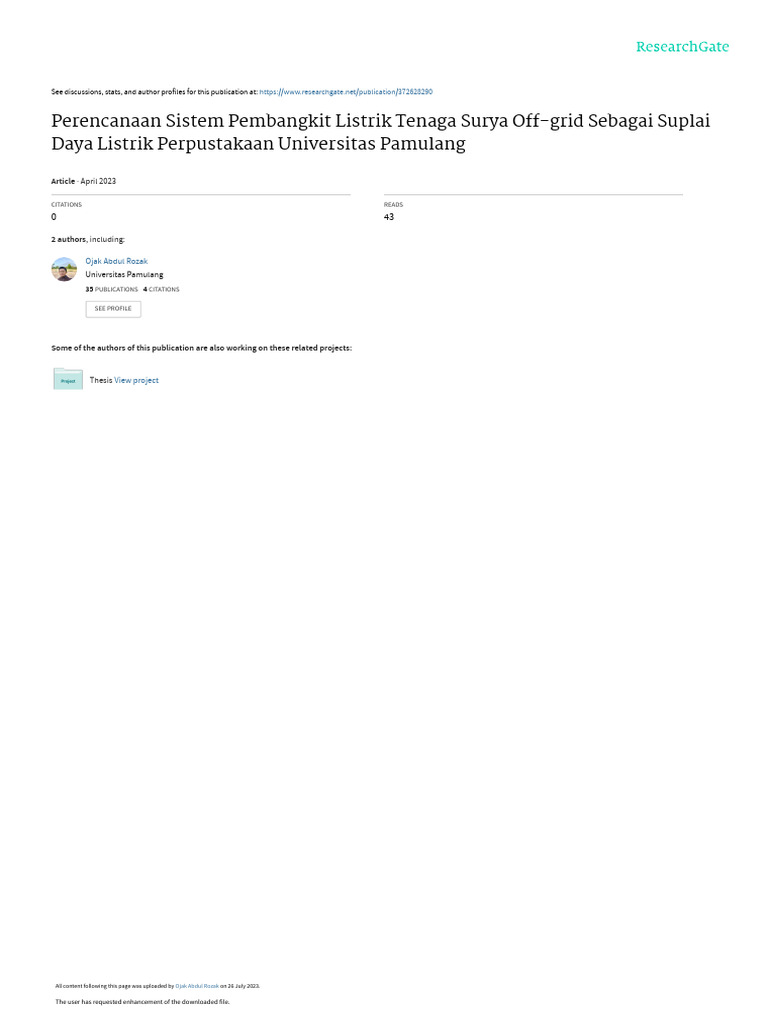 Perencanaan PLTS Off-grid untuk Perpustakaan | PDF | Teknologi ...