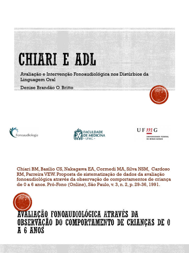 PDF Aula7 Avaliaca Chiari ADL | PDF