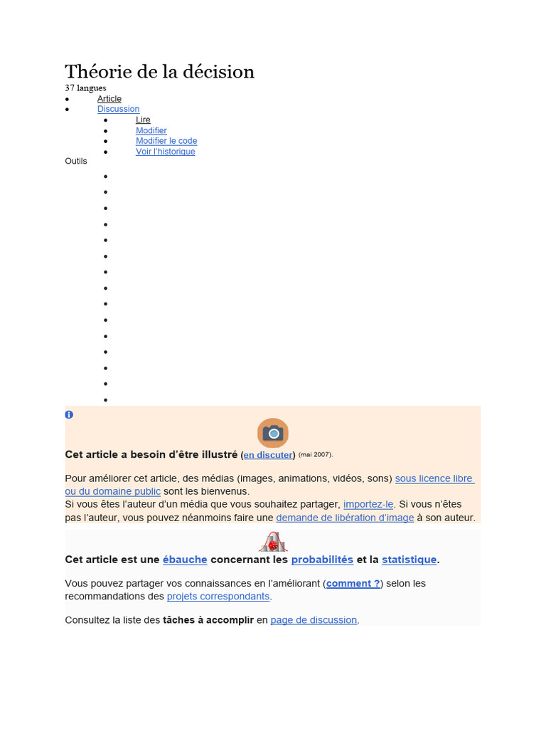 Théorie de La Décision | PDF