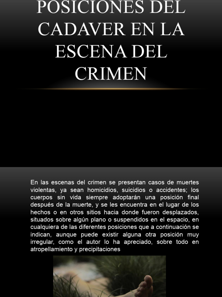 Posiciones Del Cadaver en La Escena Del Crimen | PDF