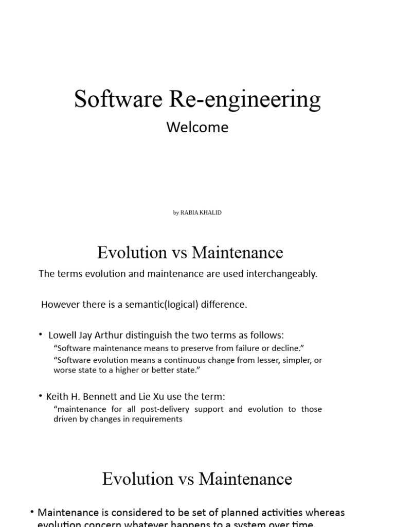Maintenance Evolution | PDF | System | Evolution