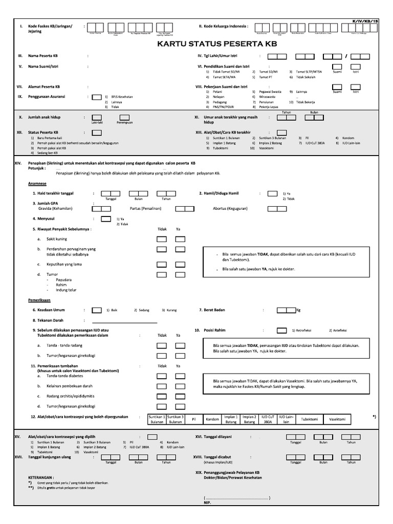 76 Formulir Kb | PDF