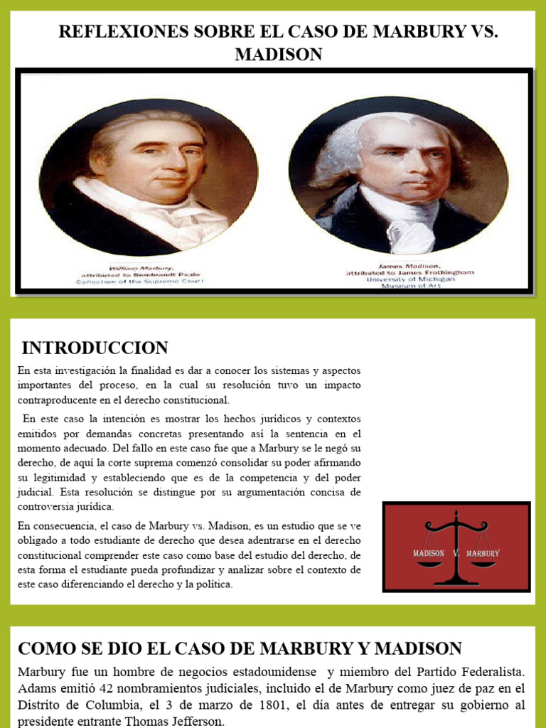 Caso de Marbury Vs Madison | PDF