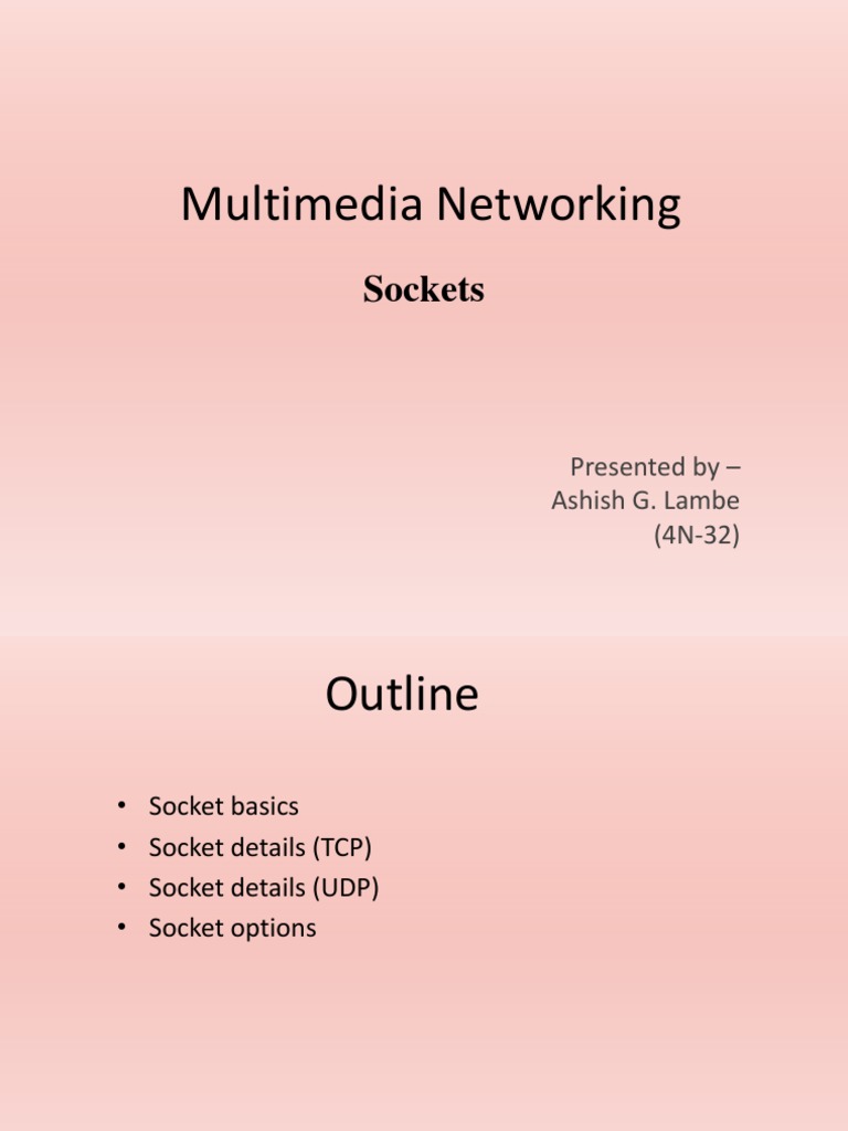 Multimedia Networking | PDF | Network Socket | Port (Computer Networking)