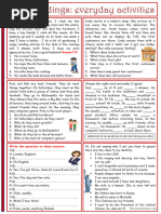 Mini Reading Passages Everyday Activities Reading Comprehension ...