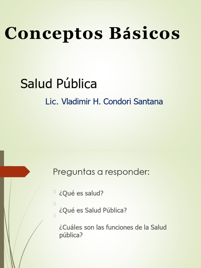 Conceptos Basicos de Salud Publica | PDF | Salud pública | Ciencias de la Salud