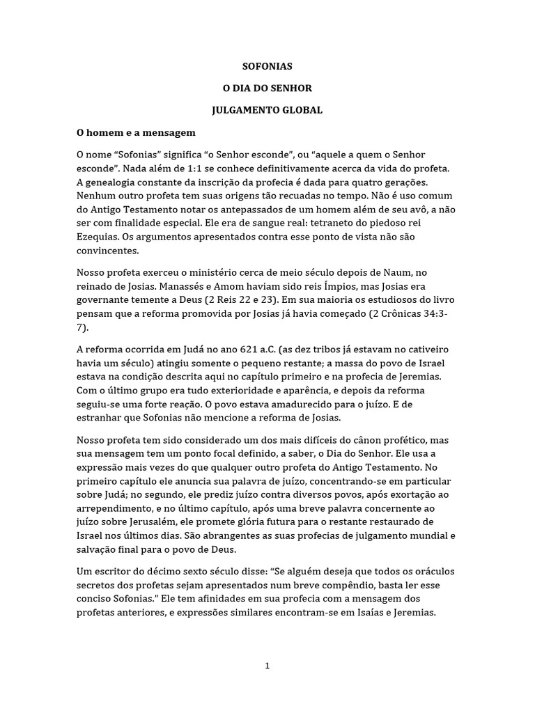 SOFONIAS | PDF