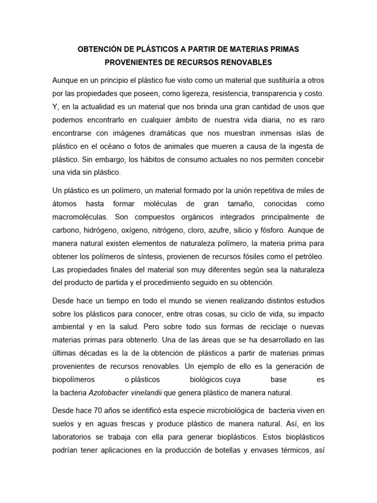 Ensayo Taller Plasticos | PDF