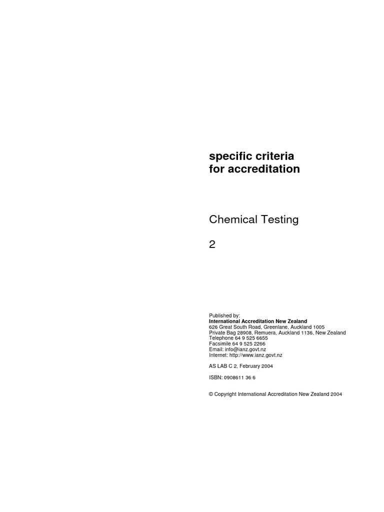 AS LAB C2 Chemical Testing | PDF