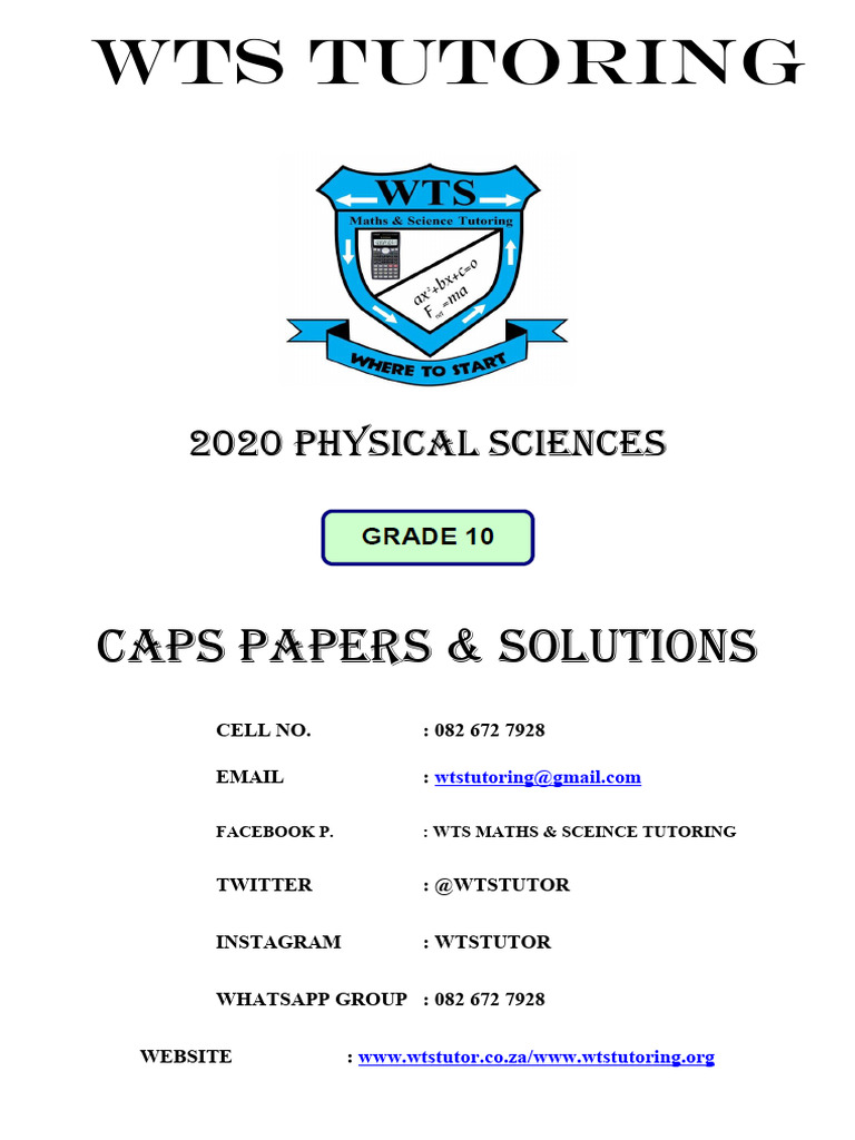 Grade 10 Physical Science Resources | PDF | Home & Garden