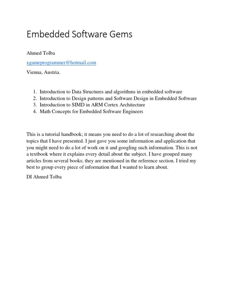Embedded Software Concepts | PDF