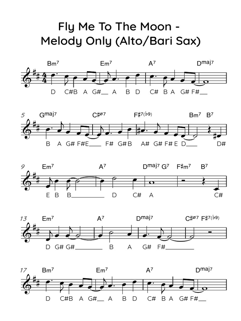 #25 How To Play 'Fly Me To The Moon' Free PDF (1) | PDF