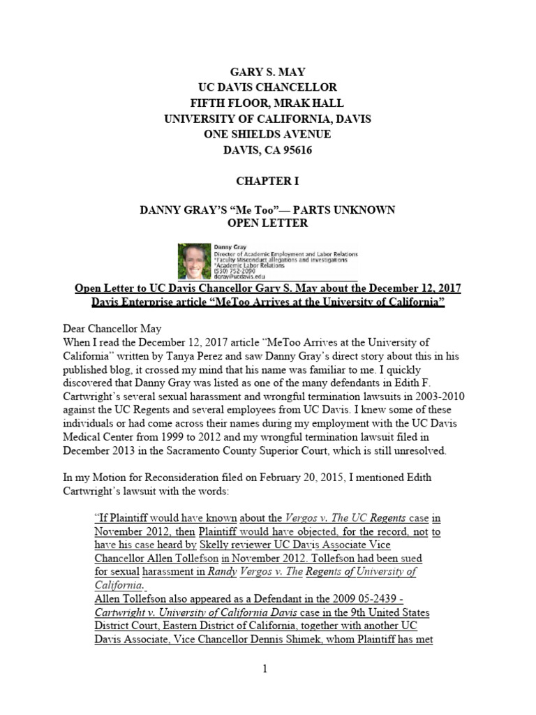 DANNY GRAY - "MeToo "-Parts Unknown | PDF | Sexual Harassment | Lawsuit