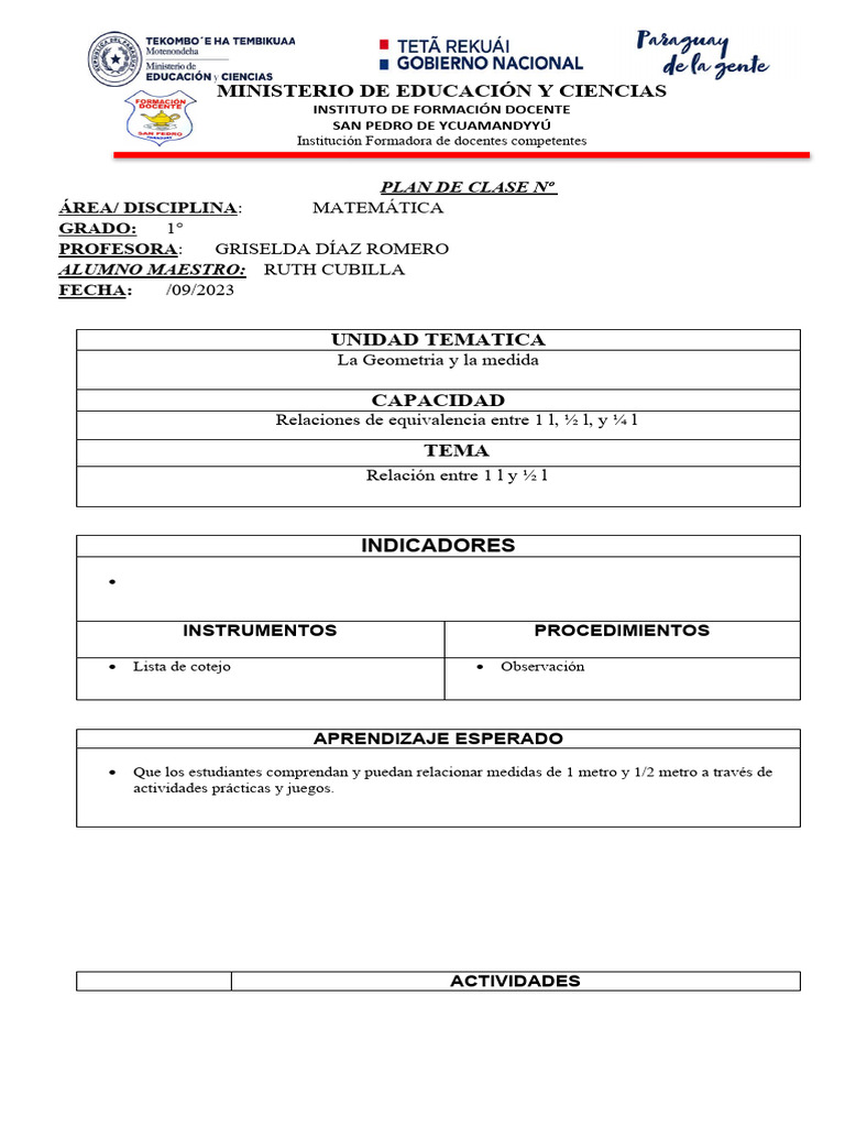 PLAN Matemática | PDF | Litro | Science