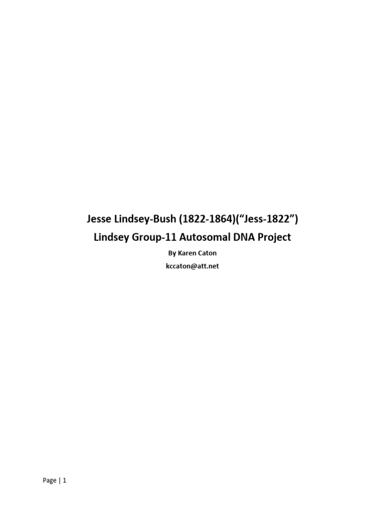 Jesse Lindsey Bush (1822-1864) (Jess-1822) | PDF | Kinship And Descent ...