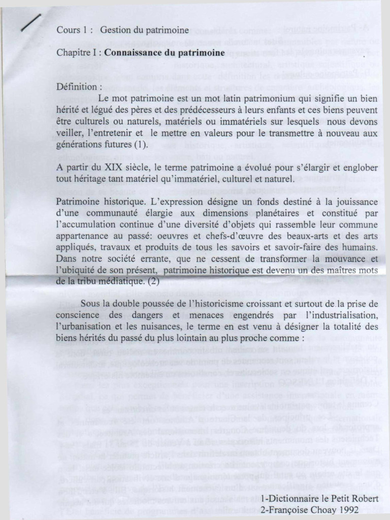 Patrimoine Et Intervention | PDF | Sciences sociales