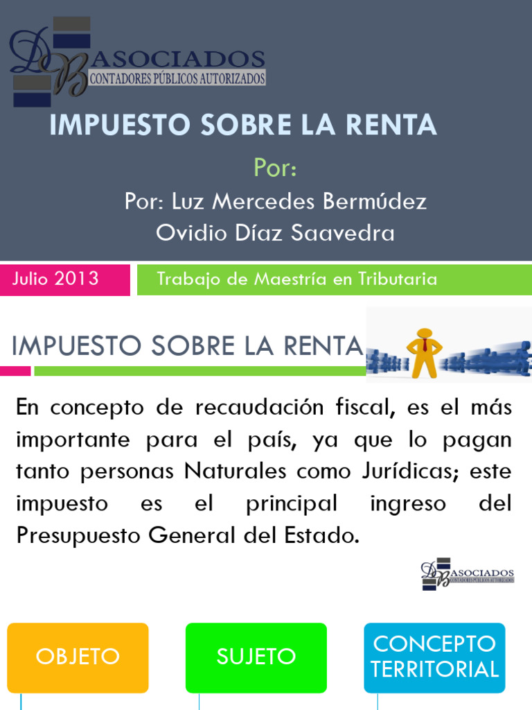 El Impuesto Sobre La Renta | PDF | Impuesto sobre la renta | Impuestos