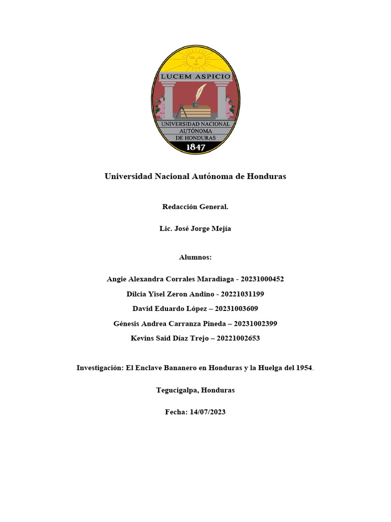 Enclave Bananero | PDF | Honduras | Economias