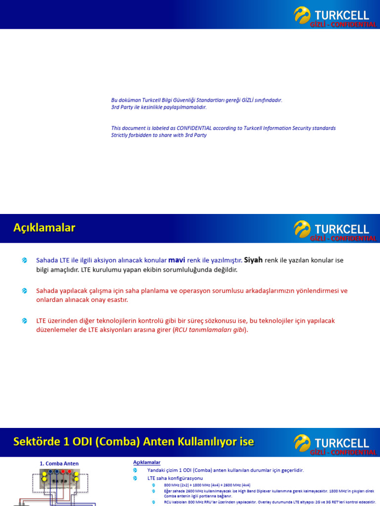 Anten - Fiber - Power Baglantıları - 1xcomba v4 | PDF