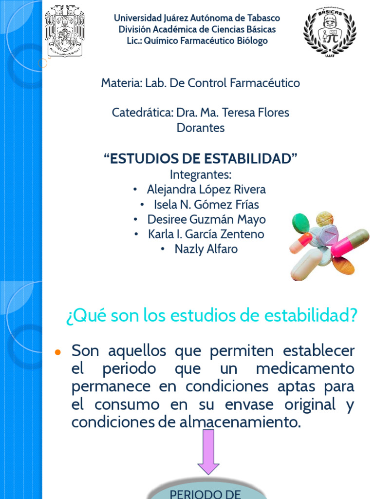 Estudios de Estabilidad | PDF | Medicamentos con receta | Farmacología