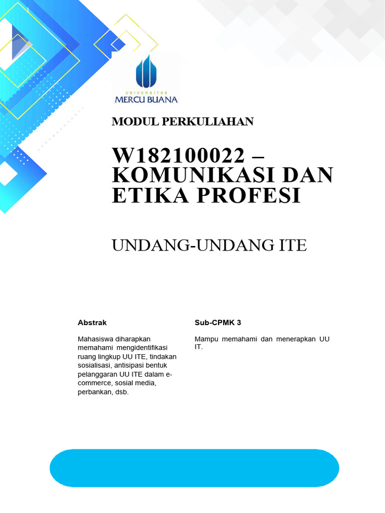 Modul UU ITE | PDF
